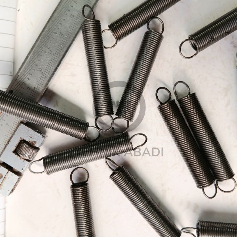 Jual Per Spring Tarik Baja 1 mm Panjang Total 58 mm | Shopee Indonesia