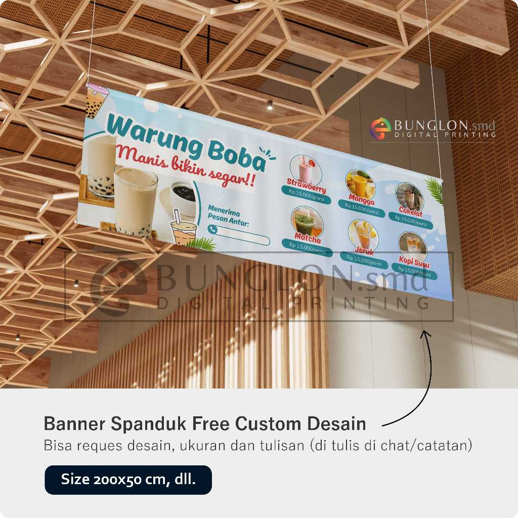 Jual PRINT CETAK SPANDUK BANNER WARUNG BOBA FREE REQUEST CUSTOM ...