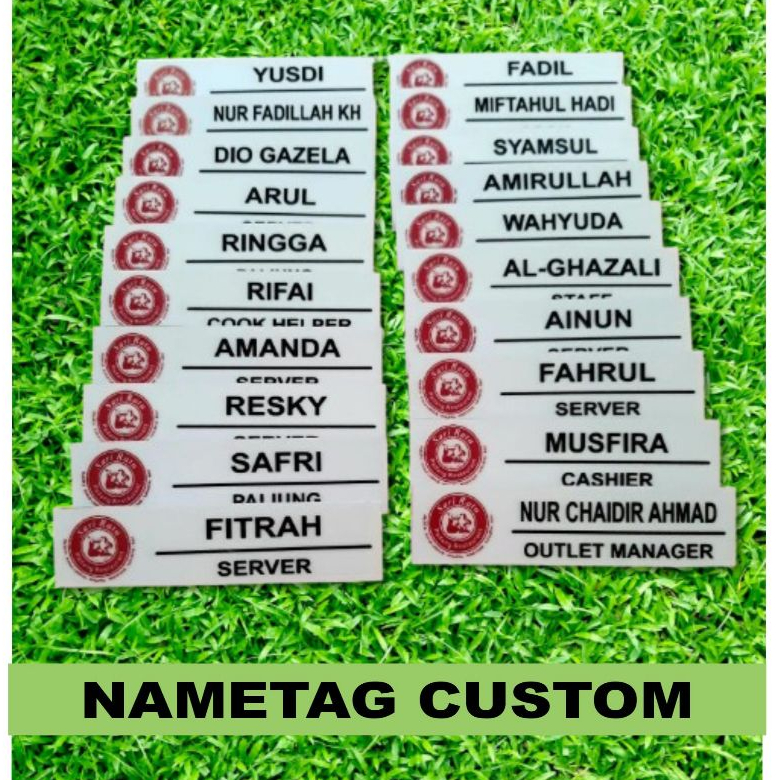 Jual (1 HARI JADI) | PAPAN NAMA | NAME TAG NAMA | NAME TAG AKRILIK ...