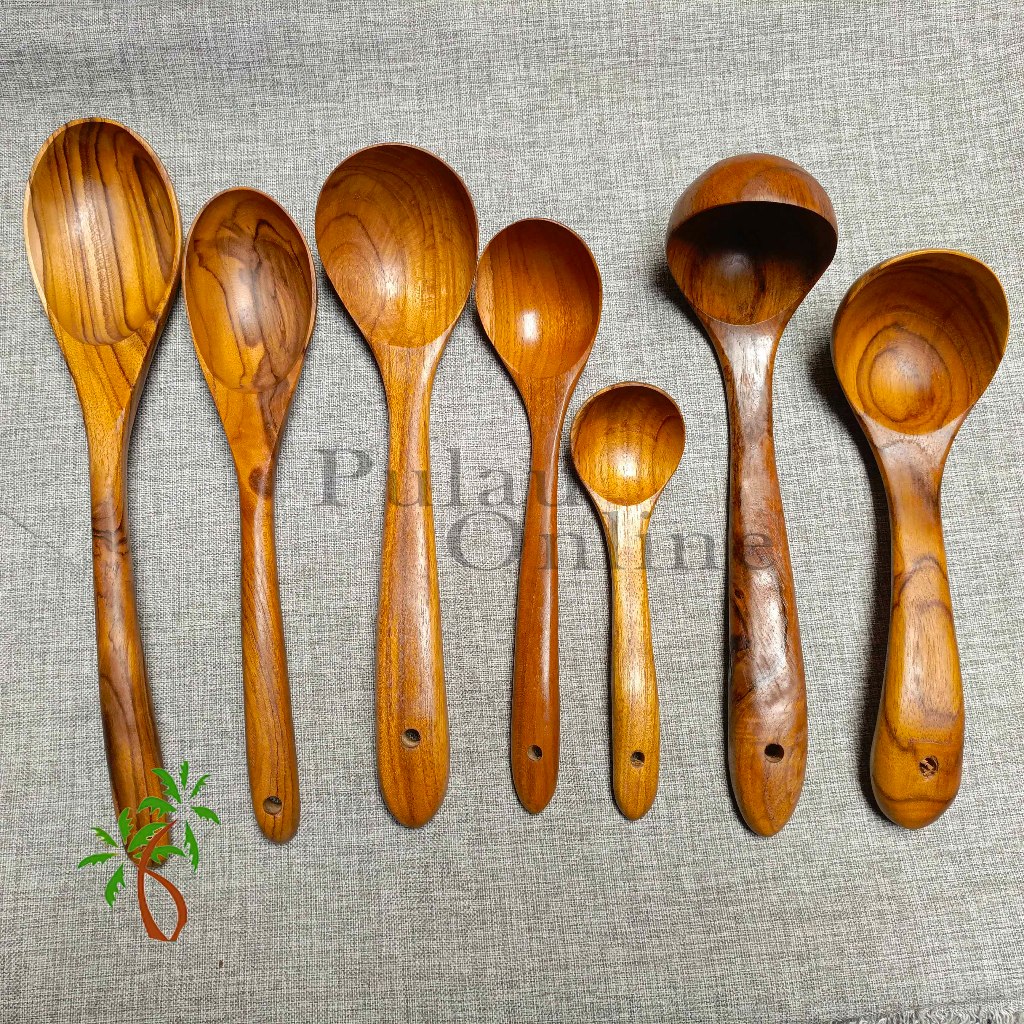 Jual L - Irus Kayu - Centong Sayur Kayu Panjang 28cm 33cm - Sendok ...