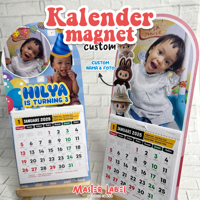 Jual KALENDER MAGNET custom foto kalender unik CUSTOM FOTO DAN NAMA ...