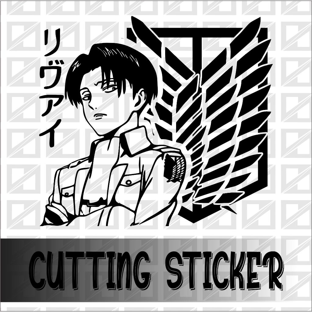 Jual CUTTING STICKER ANIME LEVI ATTACK ON TITAN | Shopee Indonesia