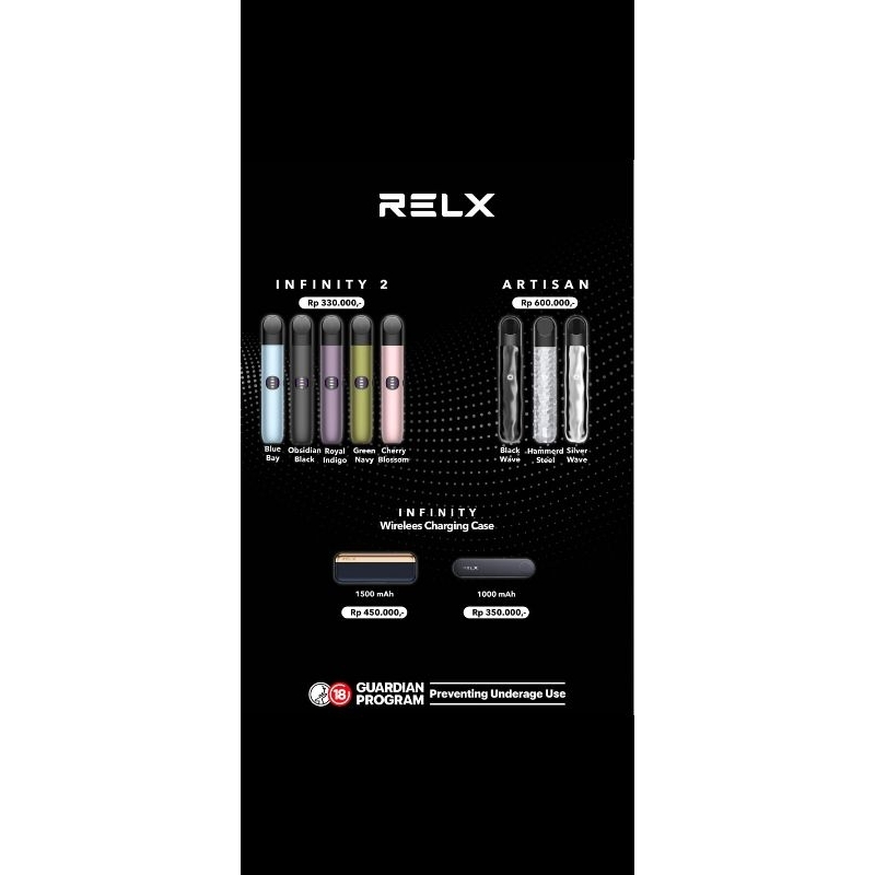 Jual Relx Infinity 2 Wireless Charging Case | Shopee Indonesia