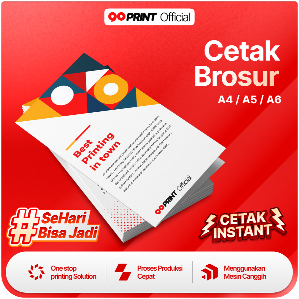 Jual Cetak Brosur A4 A5 A6 / Brosur Art Paper - 100 lembar / Print Brosur 1 Sisi & 2 Sisi Color ...
