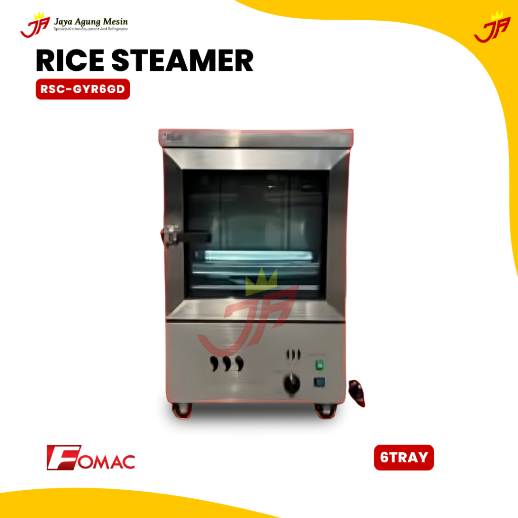 Jual FOMAC Rice Steaming Cart RSC-GYR6GD ( 6 Susun ) / Mesin Pemasak ...