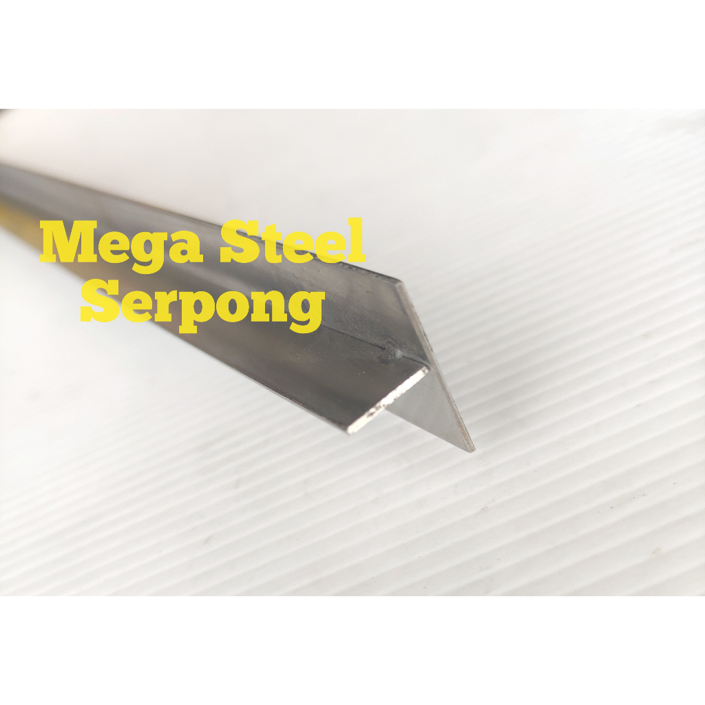 Jual List Lis T Stainless Steel HAIRLINE Uk 3.5 Cm x 1.2 Cm, Pjg 1.2 ...