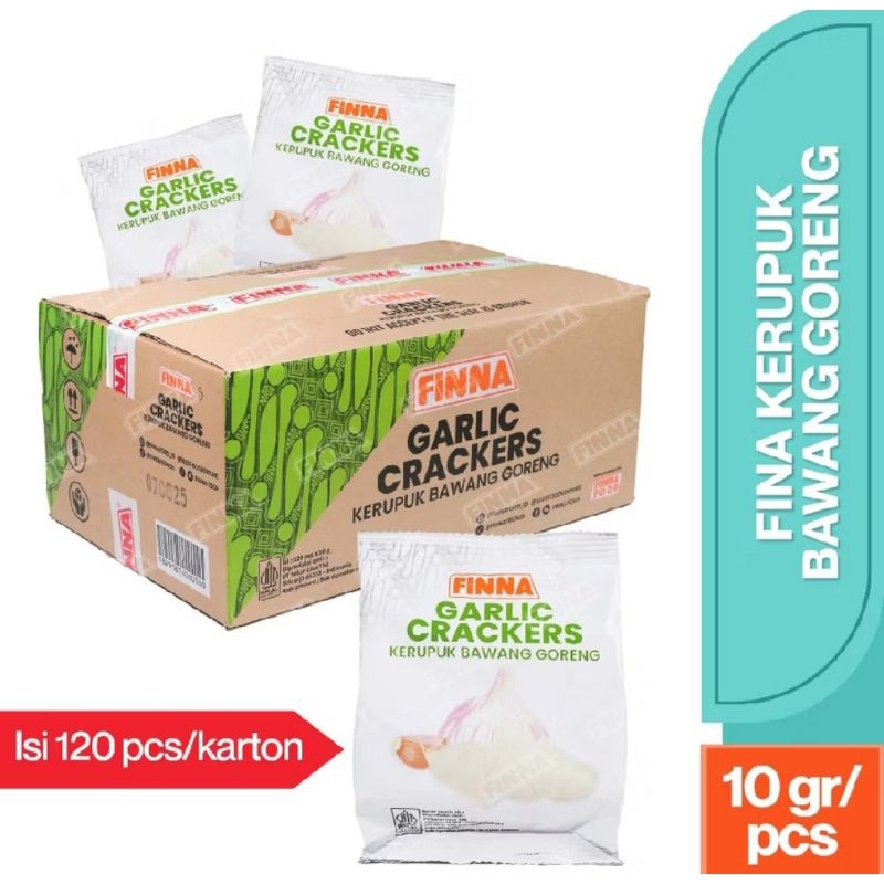 Jual 1 Dus Kerupuk Bawang Finna ( isi 120pcs ) | Shopee Indonesia