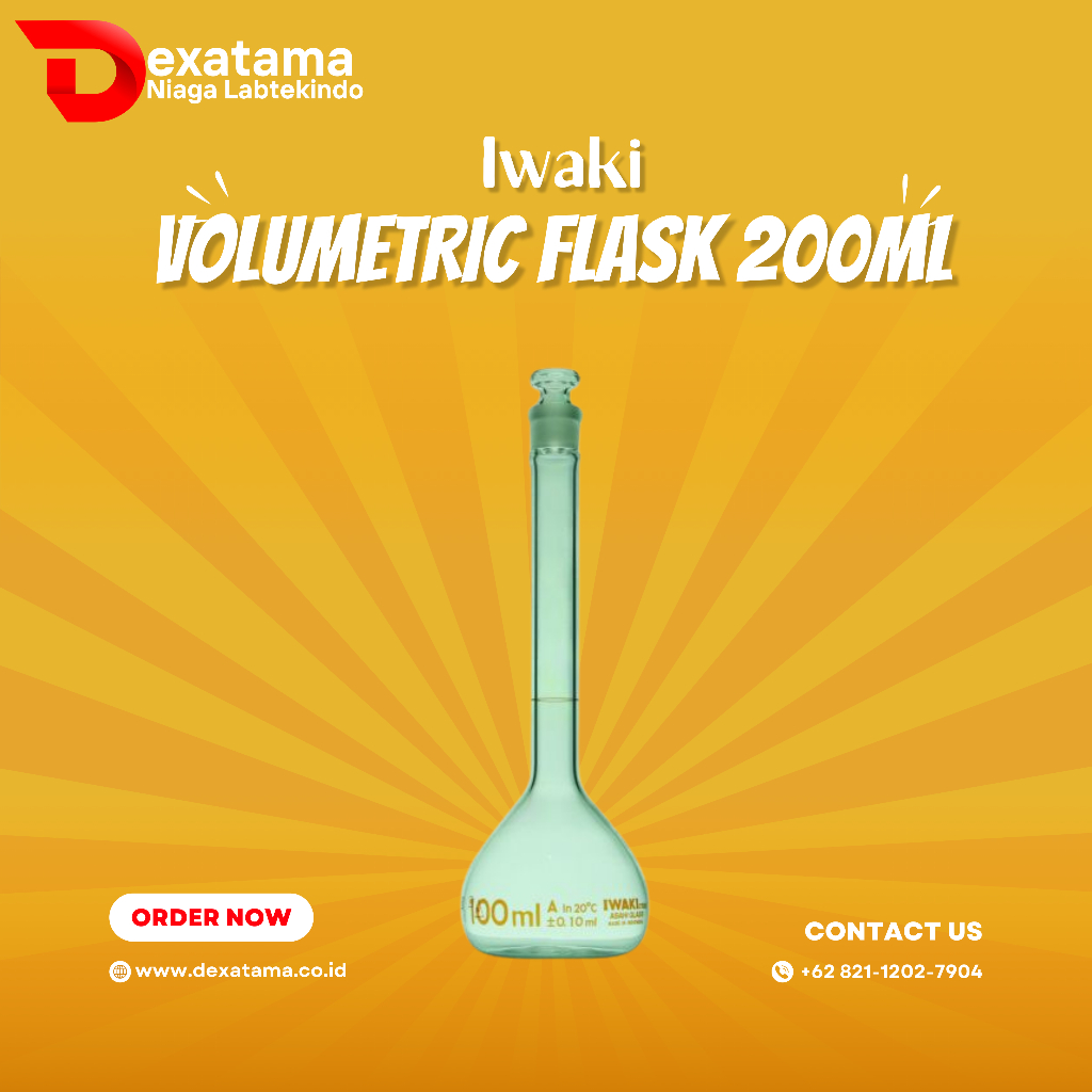 Jual Iwaki Volumetric Flask / Labu Ukur 200ml | Shopee Indonesia