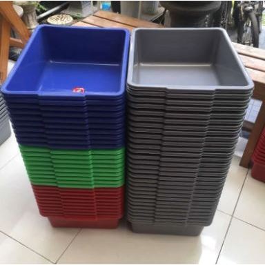 Jual Baskom Plastik Kotak Segi Bak Pasir Kucing Cat litter Box Hamster ...