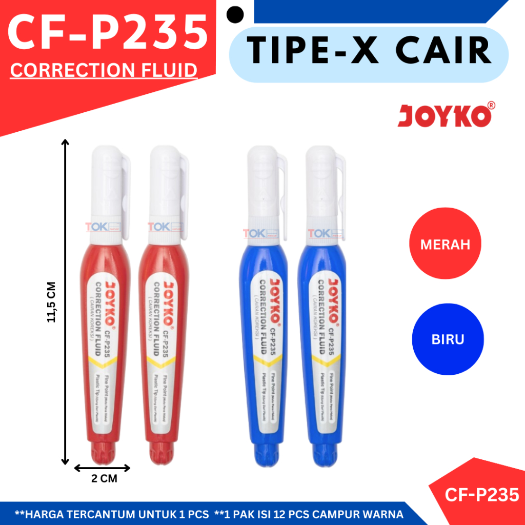 Jual Correction Fluid CF-P235 tipe X cair - JOYKO | Shopee Indonesia