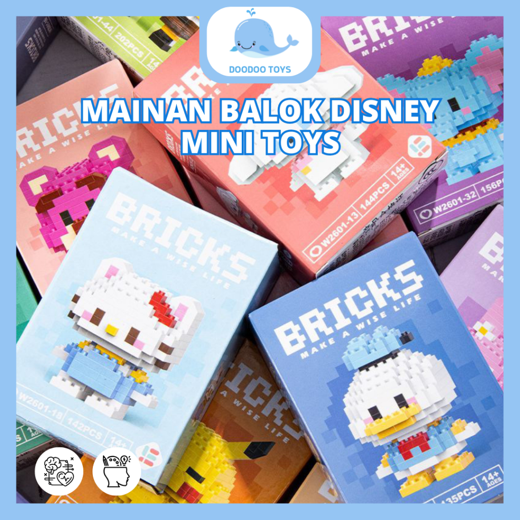 Jual Mainan Balok Disney Mini Toys - Bricks Toys Karakter - Mainan ...