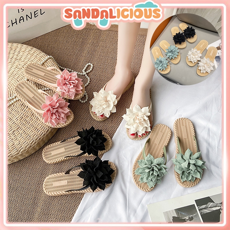 Jual Sandal Jelly Jepit Bunga Import Korean Style - Sandal Flat Jepit ...