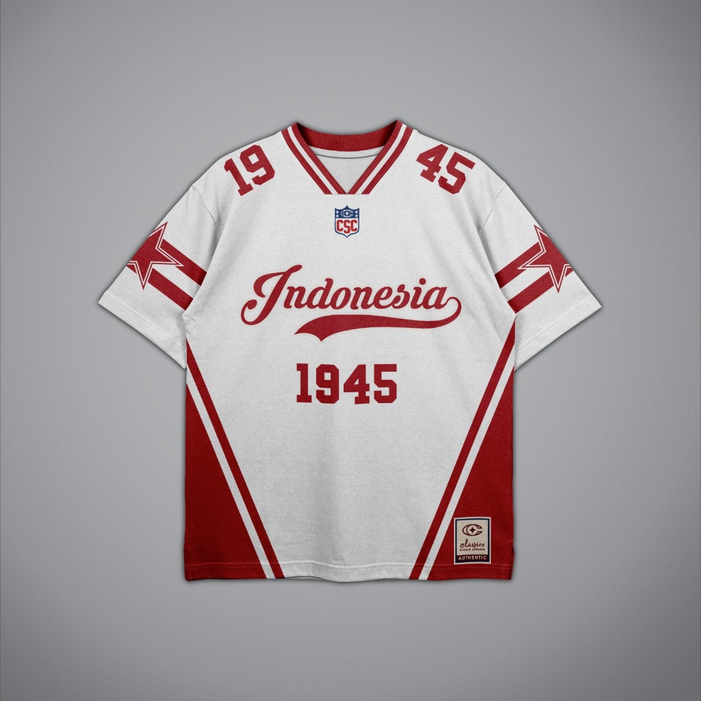 Jual JERSEY RETRO OVERSIZE INDONESIA 1945 // JERSEY NFL // STREETWEAR | Shopee Indonesia
