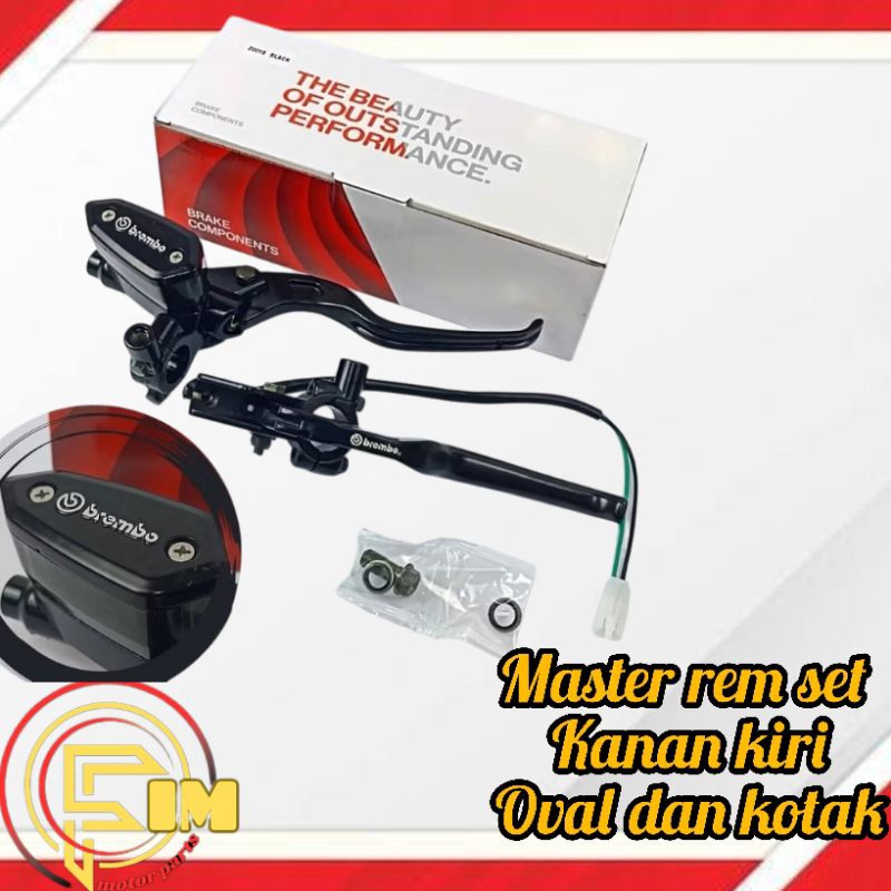 Jual Brembo Master Rem Set Kanan Kiri Oval dan Kotak Universal Bebek ...
