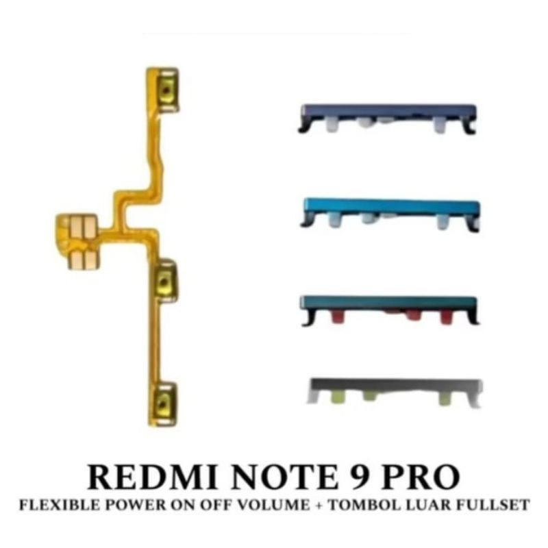 Jual Tombol luar + Fleksibel On/Off Volume Redmi Note 9 Pro Fullset Original | Shopee Indonesia