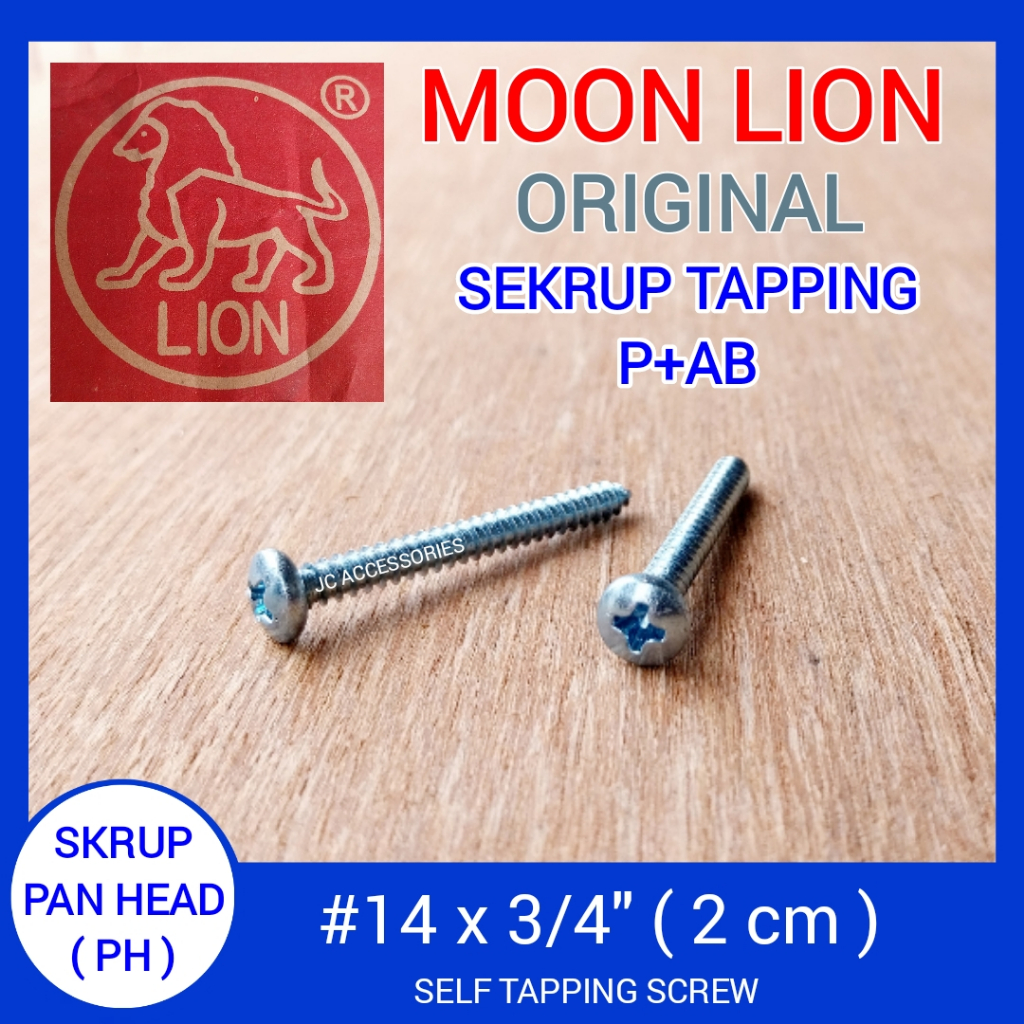 Jual SEKRUP TAPPING PAB 14x3/4” MOON LION ORIGINAL ASLI ( 2CM ) SEKRUP ...