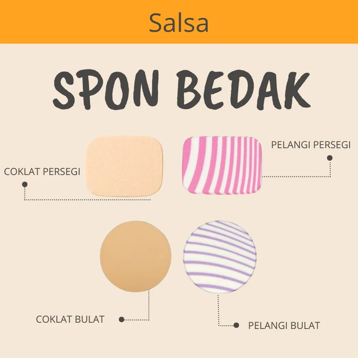 Jual SALSA Spons Bedak - Soft and Hygenic Powder Puff Spon Sponge ...