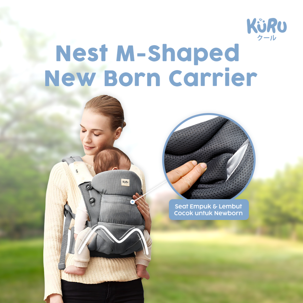 Jual Kuru Nest M-Shaped New Born Baby Carrier | Gendongan Bayi ...