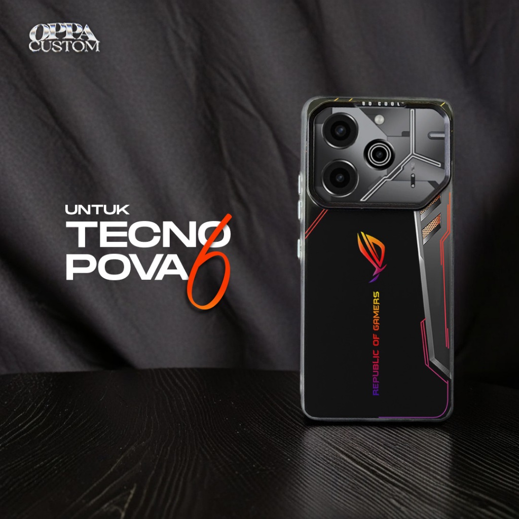 Jual Casing TECNO POVA 6 Motif ROG IMD PREMIUM HARDCASE HOLOGRAM ...