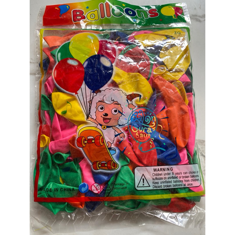 Jual Balon Latex Metalik Campur 7 inch 1 pak | Shopee Indonesia