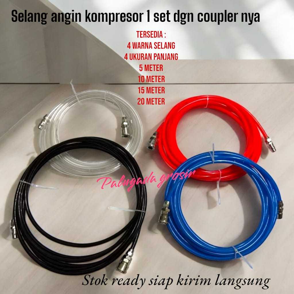 Jual Selang Angin Kompresor Polyurethane 5 - 20 meter Pu Pneumatic ...