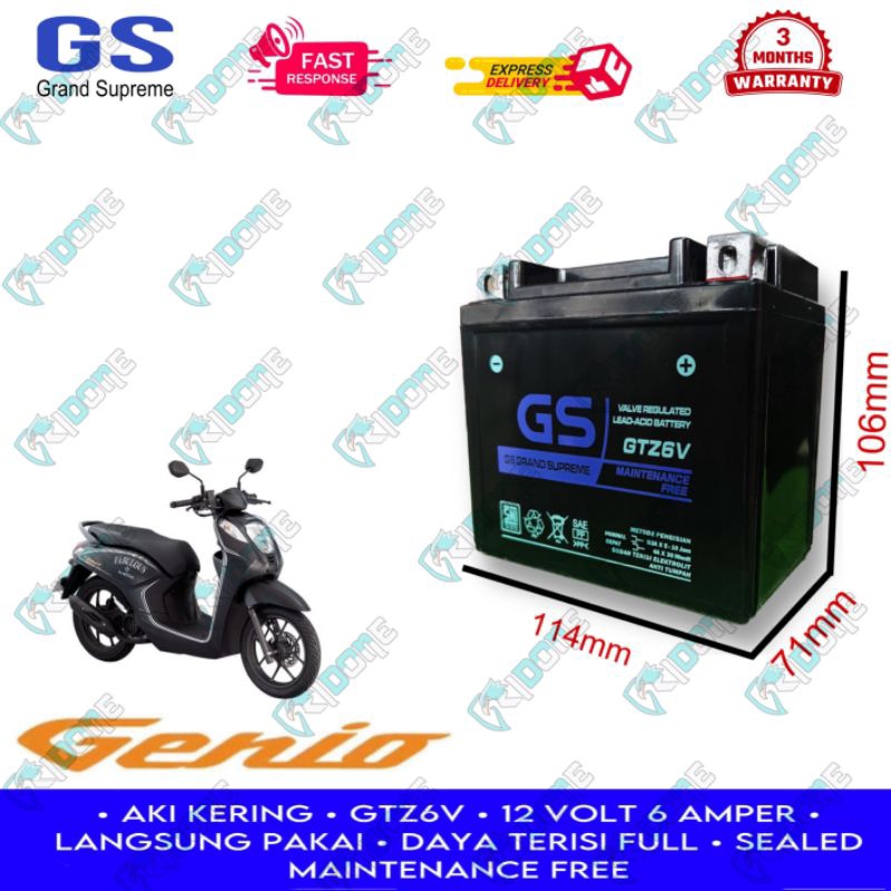 Jual AKI MOTOR GENIO GS Grand Supreme | Shopee Indonesia