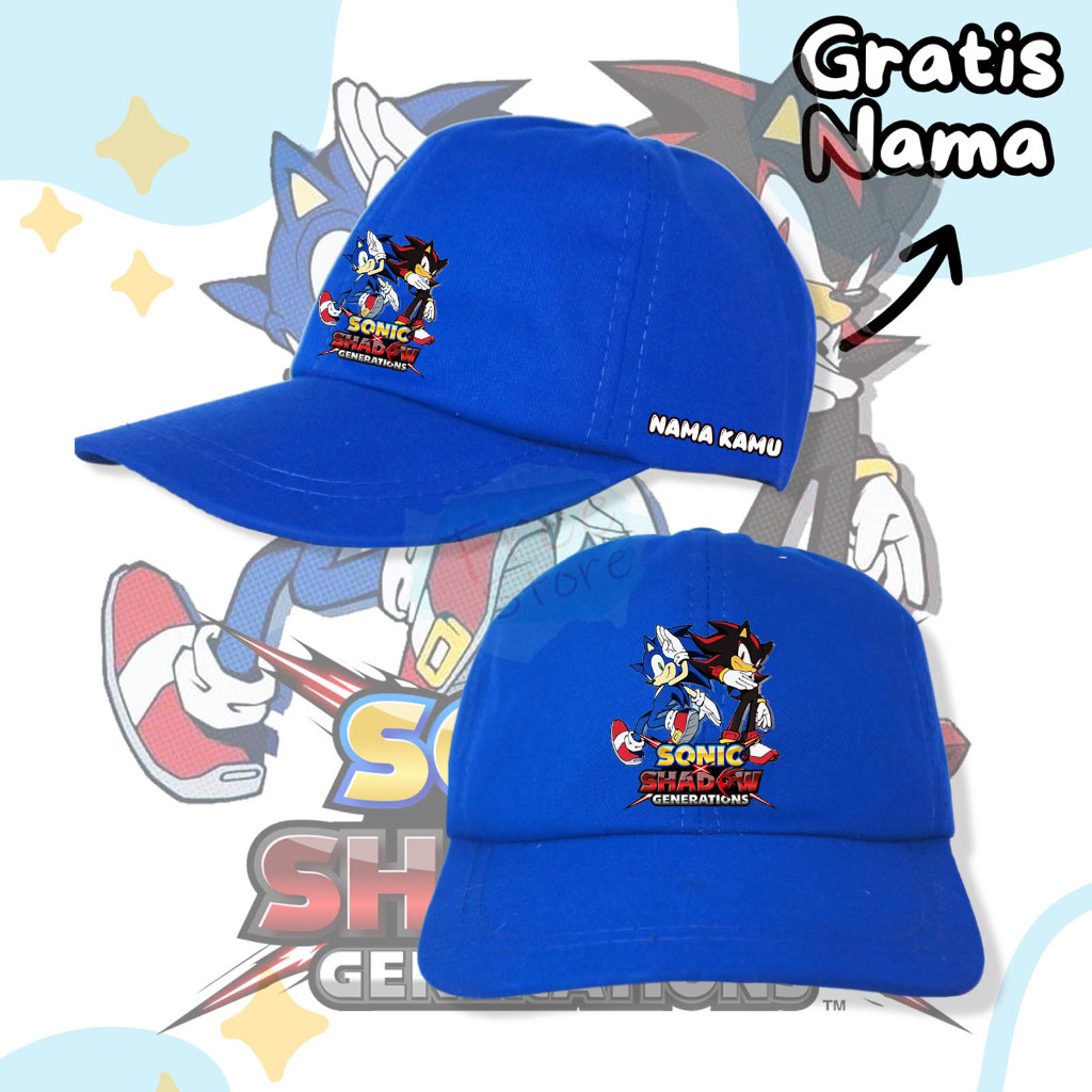 Jual Topi Baseball Anak SONIC X SHADOW Generations / Topi Anak Sonic ...