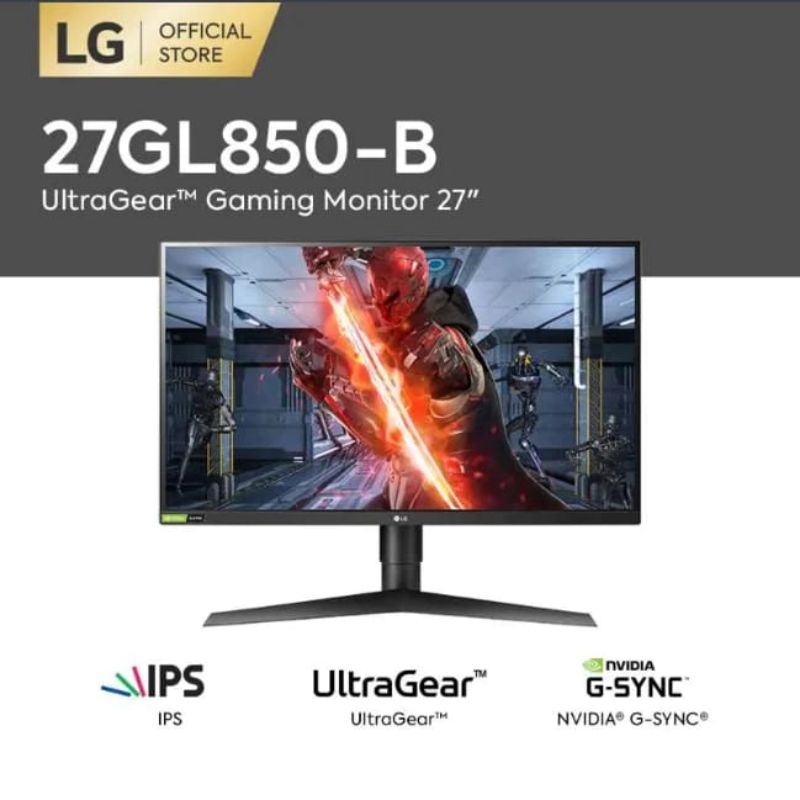 Jual LG UltraGear Gaming Monitor 27GL850-B 27inc Nano IPS QHD 144Hz ...