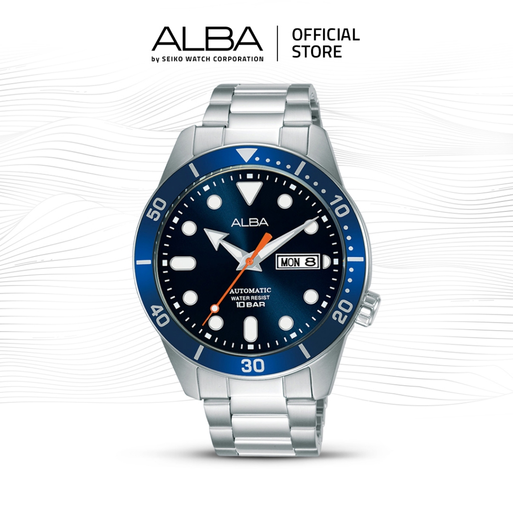 Jual Alba Mechanical Jam Tangan Pria AL4167 / AL4167X1 Automatic Blue ...