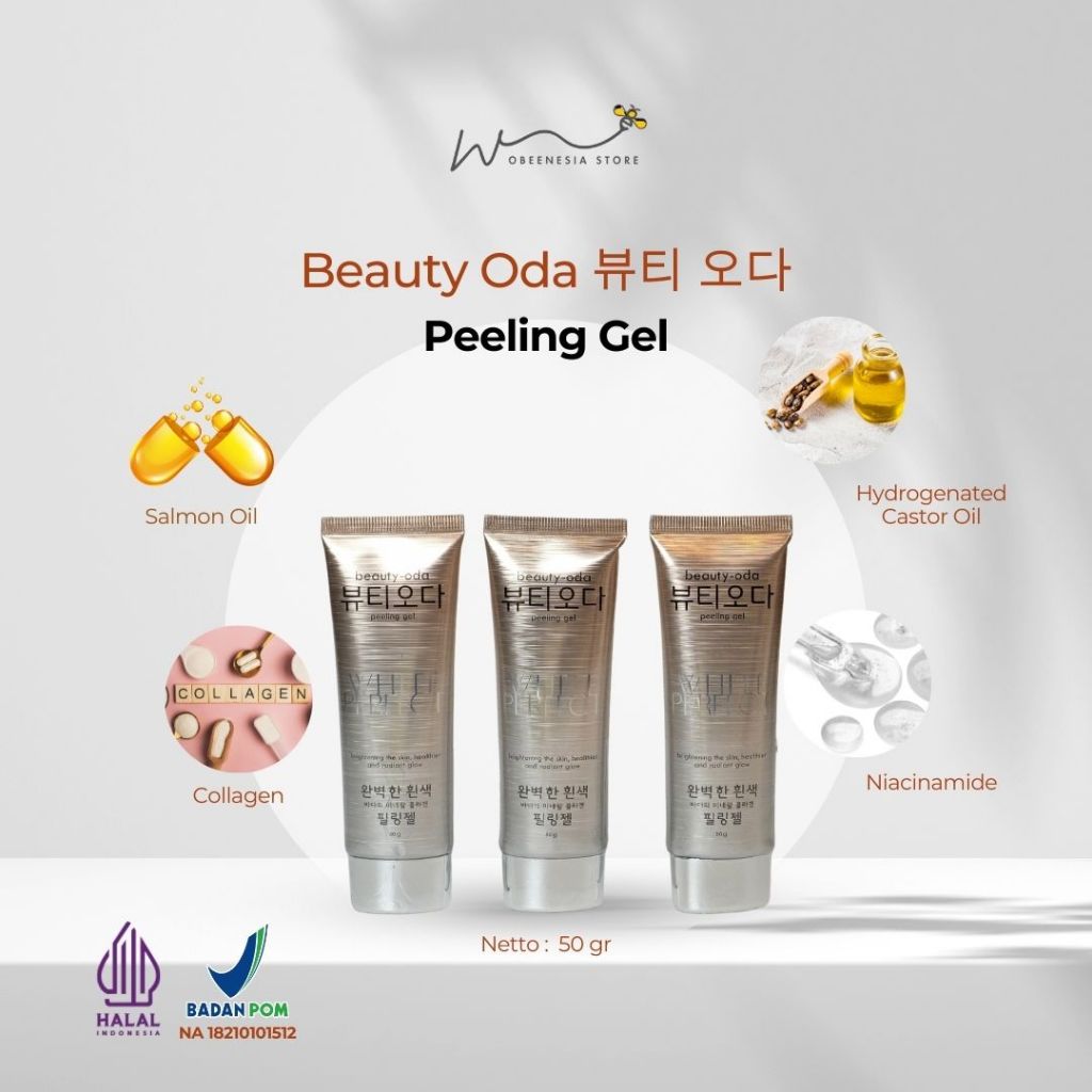 Jual Wobeenesia Beauty Oda Peeling Gel Wajah 50gr DNA Salmon ...
