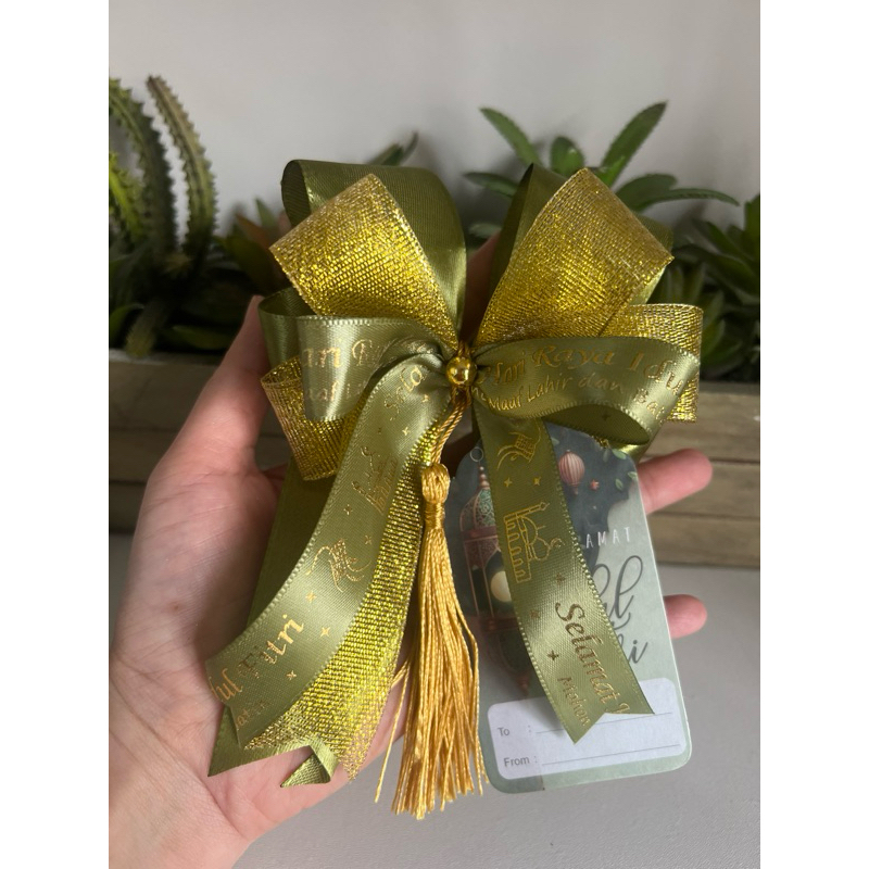 Jual Pita Lebaran (FREE CARD) / Pita Idul Fitri / Pita Hampers / Pita ...
