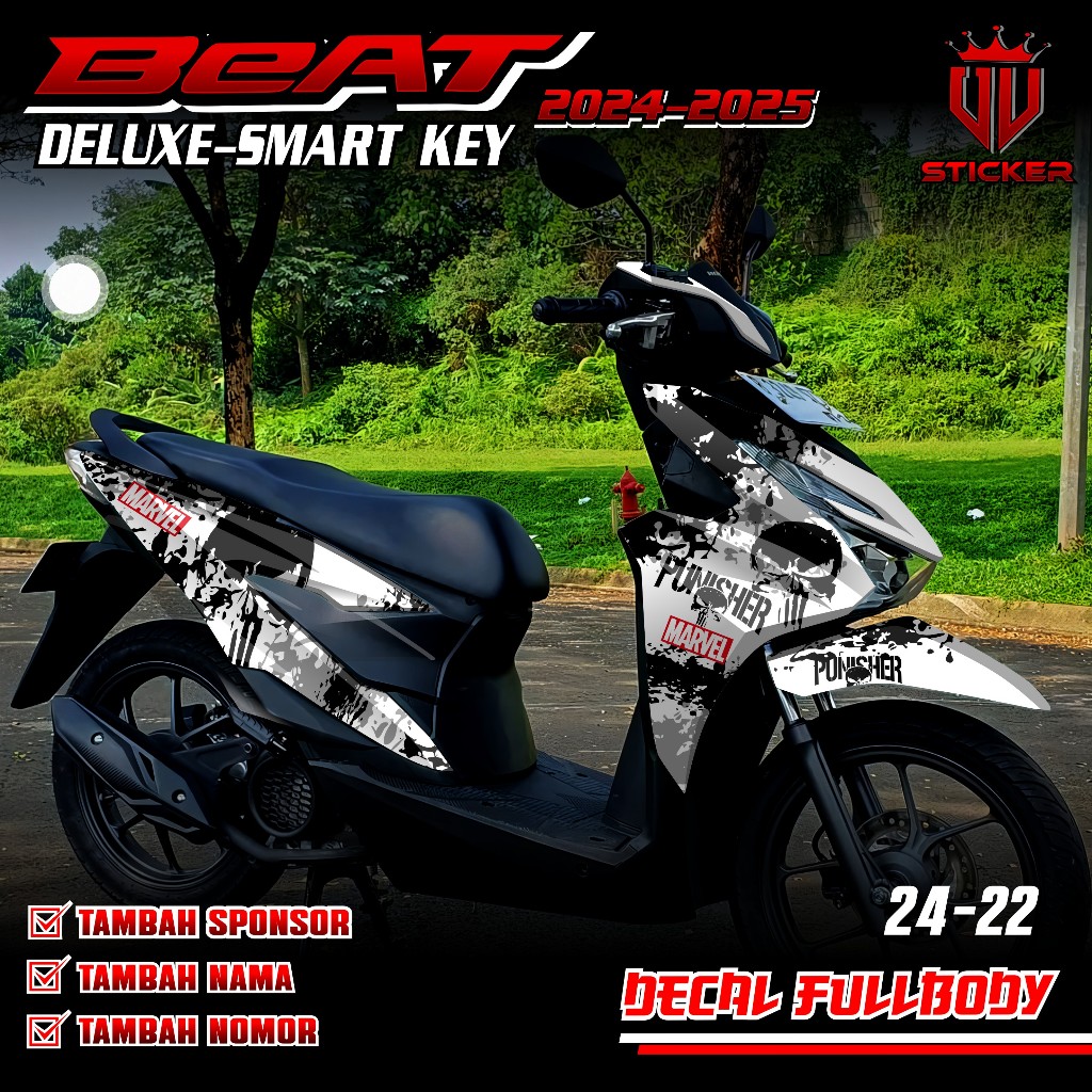 Jual Sticker Decal Full Body Honda Beat DELUXE SMART KEY REMOTE CBS ISS ...