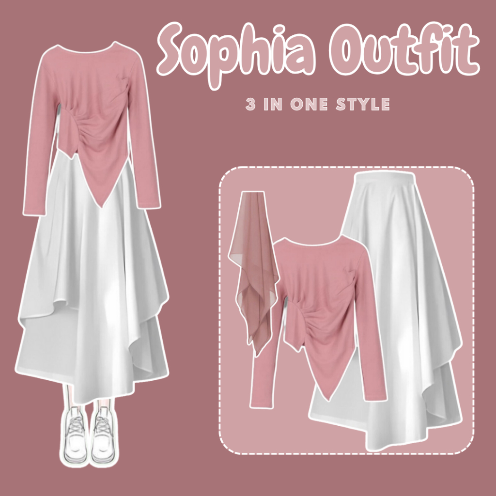 Jual Outfit Lengkap Korean Style Cewe Kue (Blouse knit kerut Hijab ...