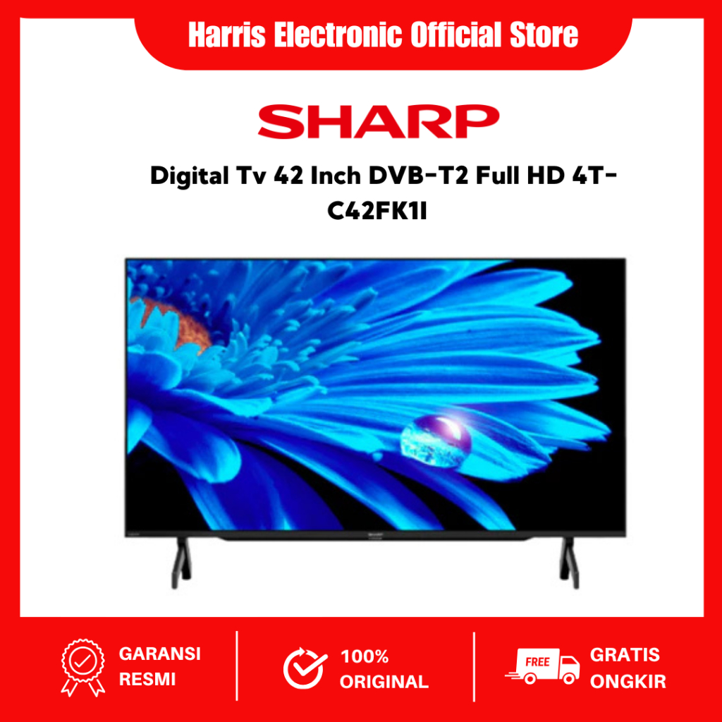Jual Sharp Digital Tv 42 Inch DVB-T2 Full HD Ready 4T-C42FK1I Garansi ...