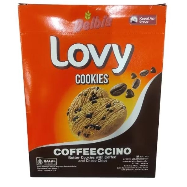Jual LOVY Cookies Coffeechino / Chocobutter Dus (12 Sachet x 27gr ...