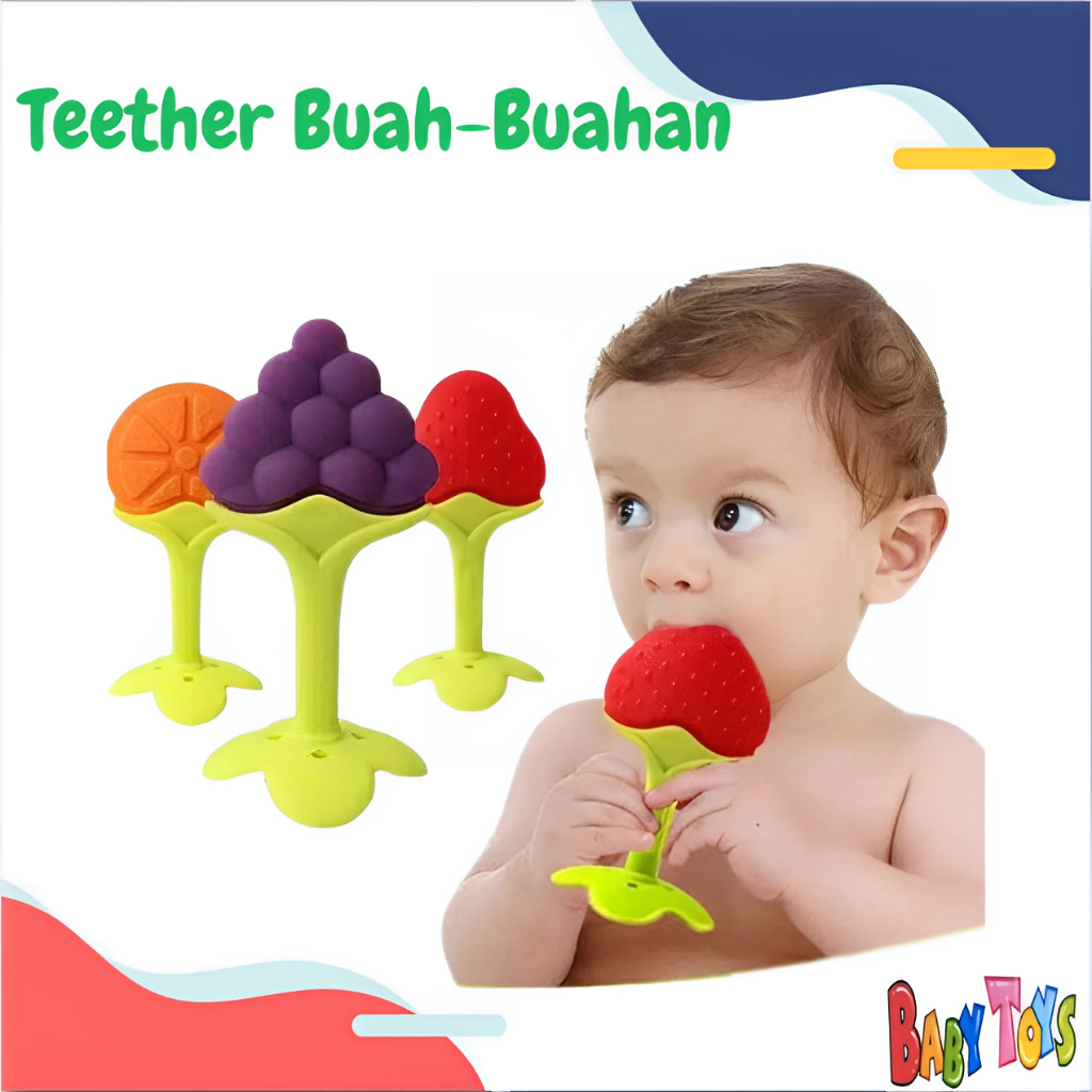 Jual BabyToys Gigitan Bayi Teether Mainan Gigi Bayi Bentuk Buah ...