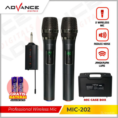 Jual Mic Wireless Karaoke Advance MIC-201/MIC-202/MIC-206/MIC-207 ...