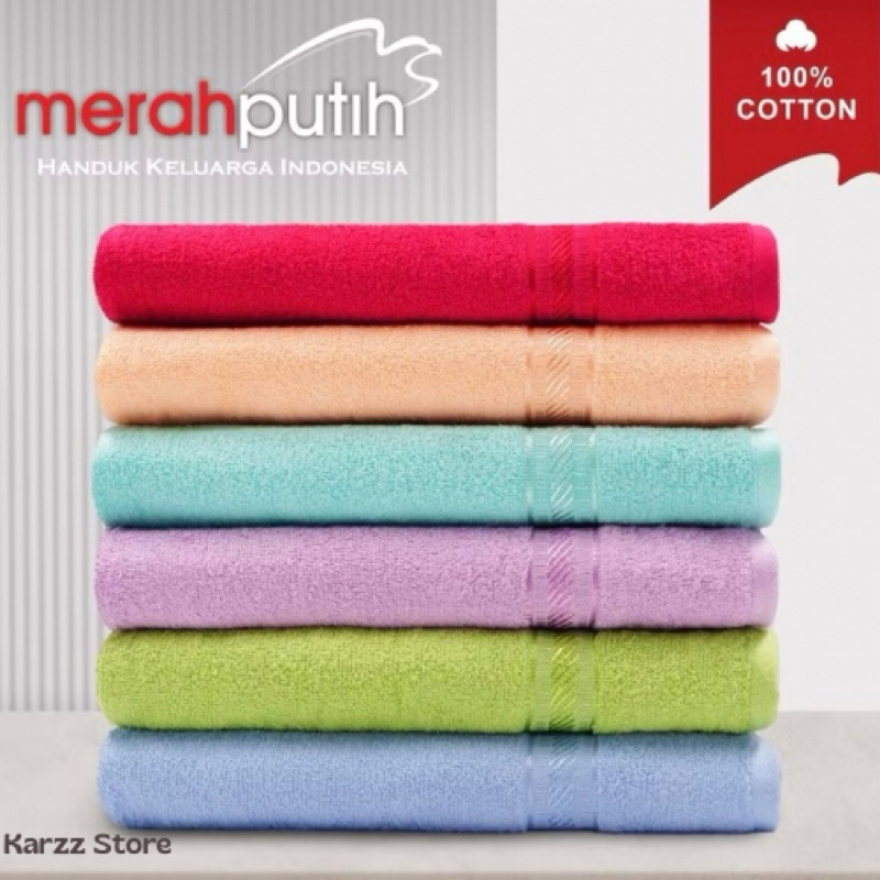 Jual Handuk Merah Putih Polos / 70x135cm / Handuk Mandi/Warna Cerah ...