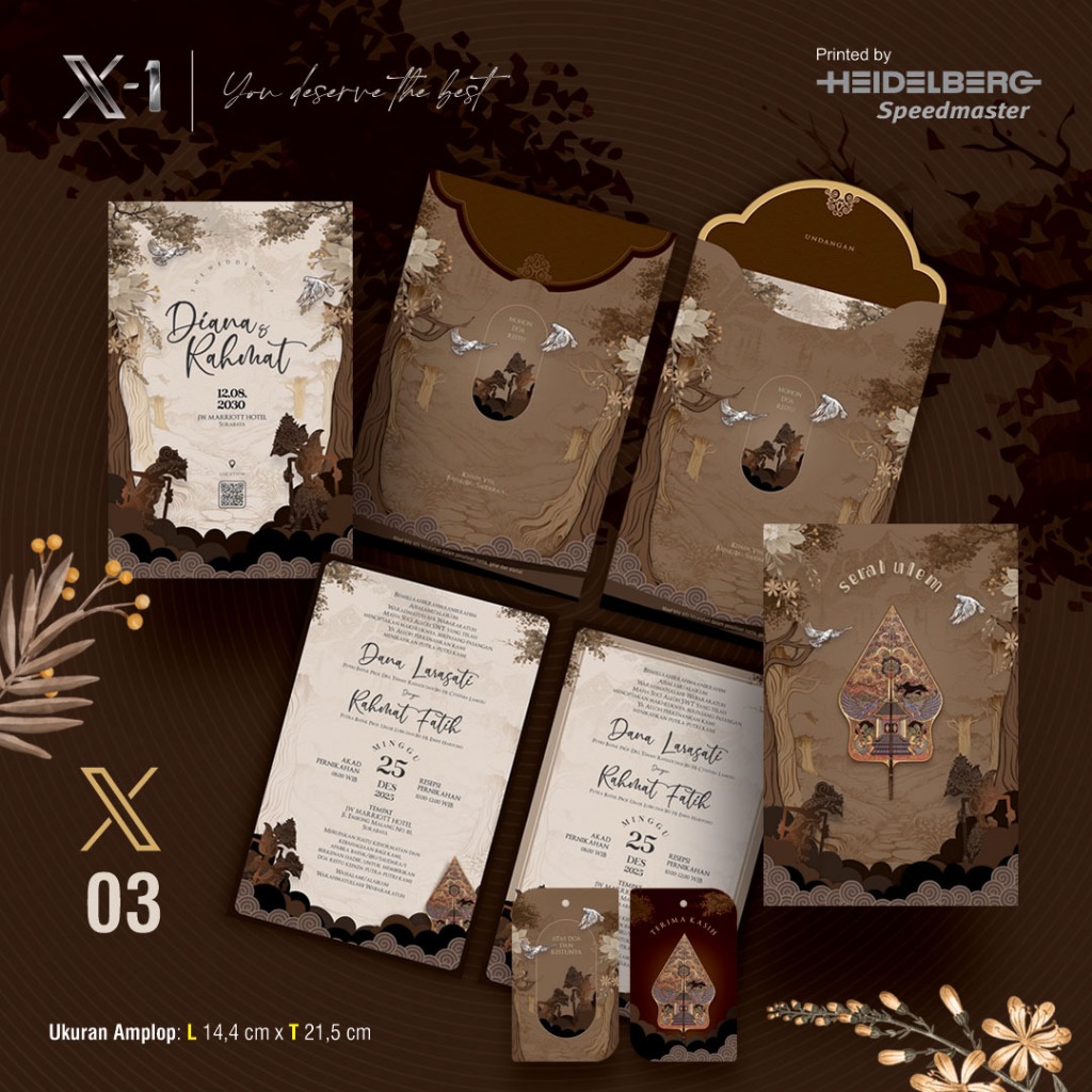 Jual CETAK UNDANGAN PERNIKAHAN HARD COVER SIMPEL ELEGAN AESTETIC RUSTIC ...