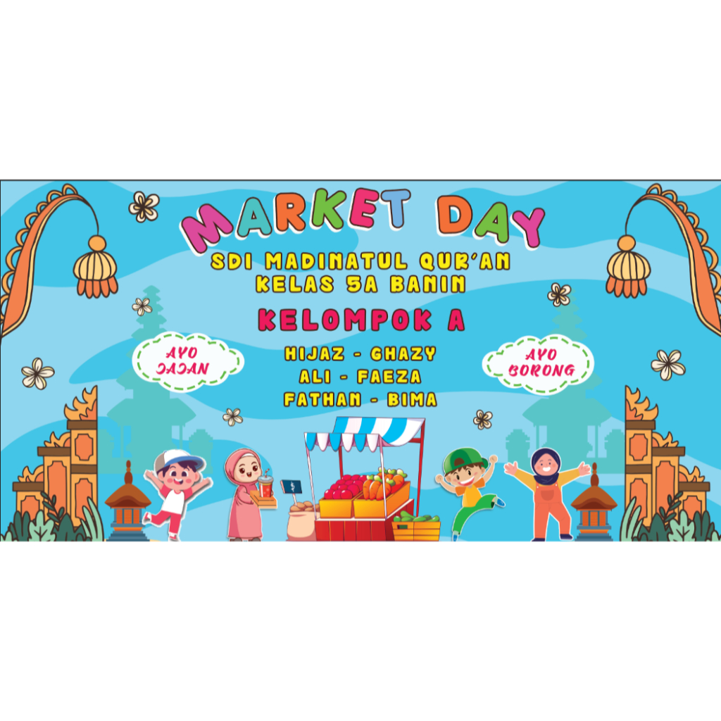 Jual Spanduk Market Day Tema Bali Tema Daerah | Shopee Indonesia