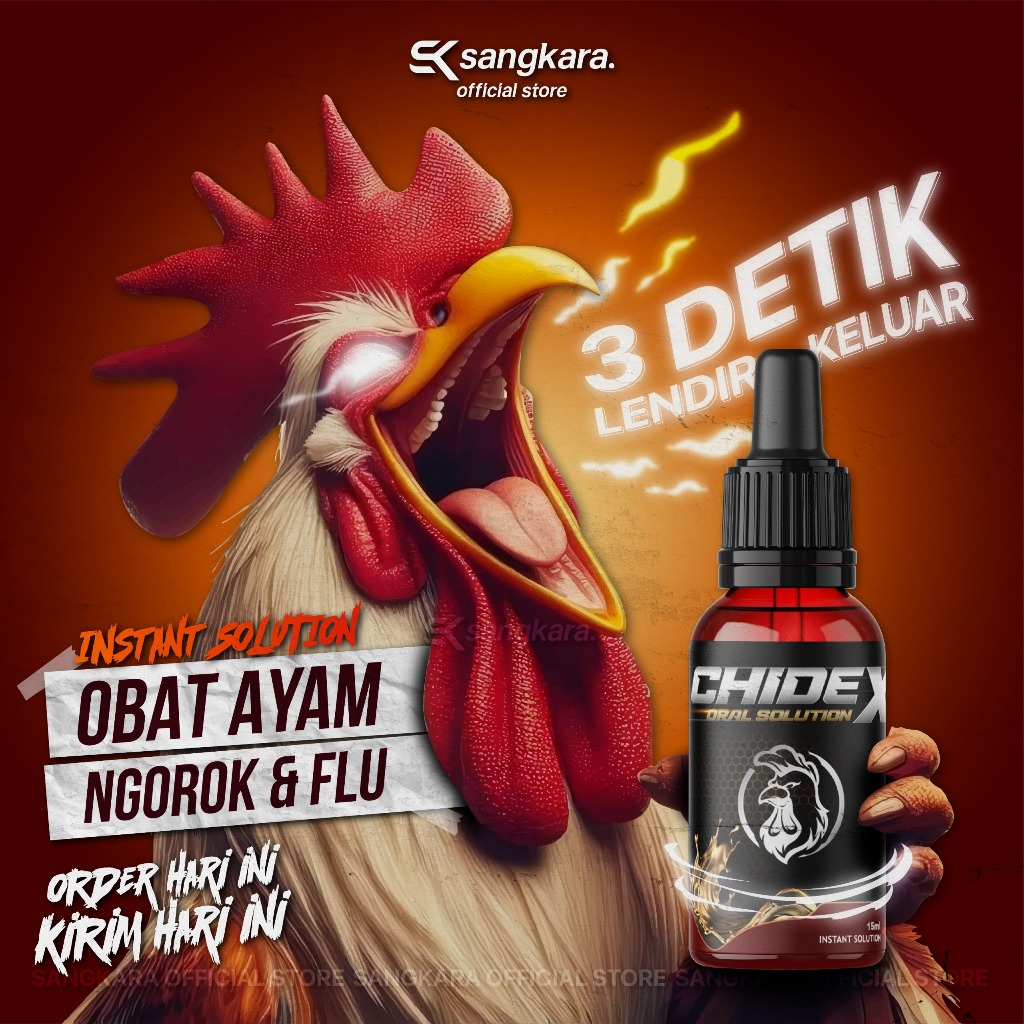 Jual CHIDEX - AMPUH OBAT NGOROK AYAM ADUAN CRD PILEK FLU RADANG TENGGOROKAN SEGALA JENIS AYAM ...