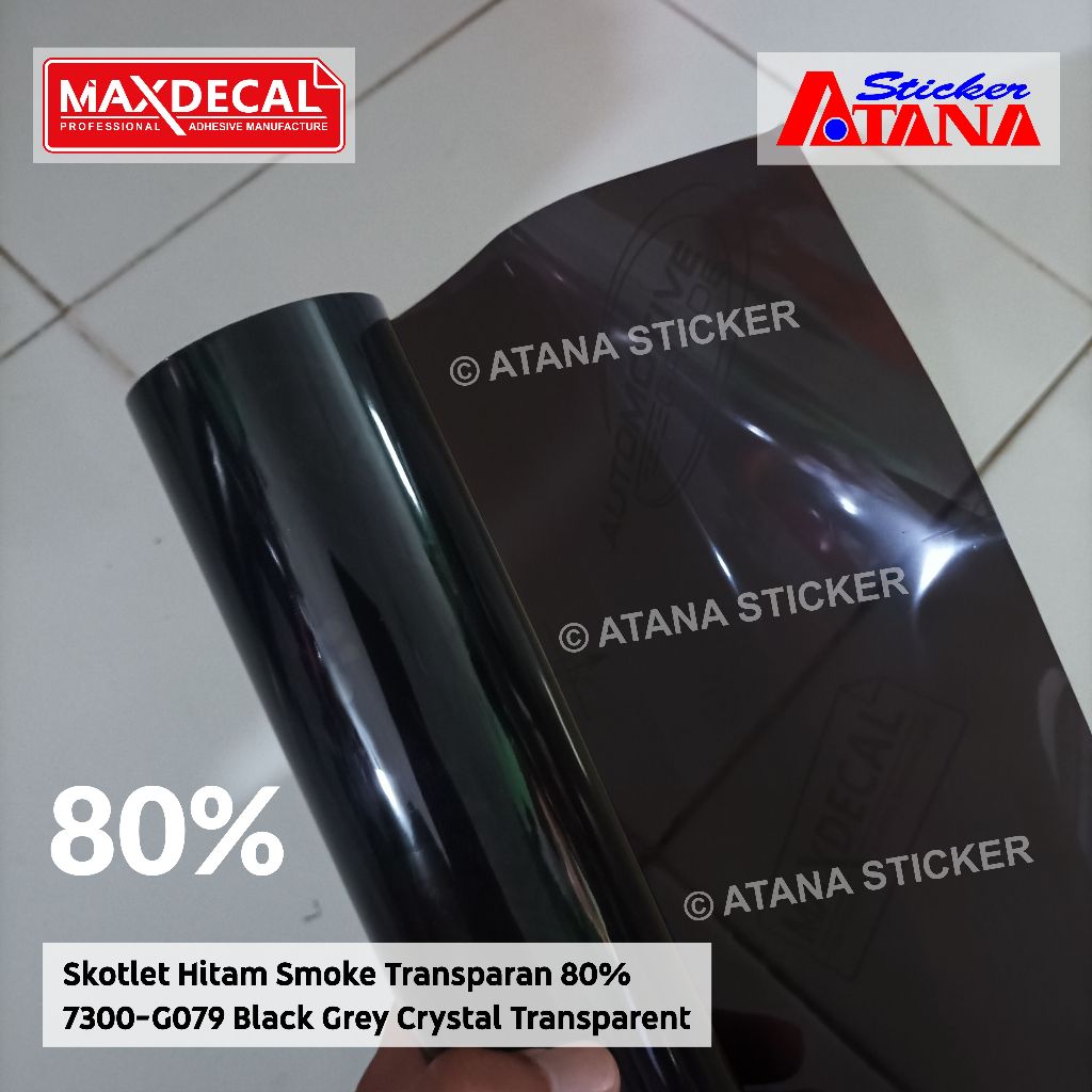 Jual Skotlet Hitam Transparan Maxdecal Black Smoke Stiker Hybrid Dark Tua Muda Bening Gelap ...