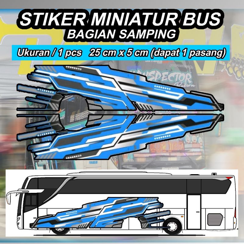 Jual {KODE 08} STIKER MINIATUR BUS BASURI / STIKER LIVERY MINIATUR BUS ...