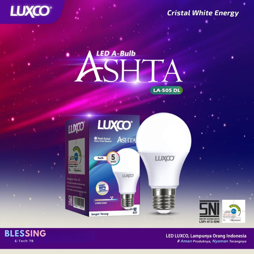 Jual LAMPU LED LUXCO ASHTA 5 WATT WARNA PUTIH HEMAT ENERGI | Shopee Indonesia
