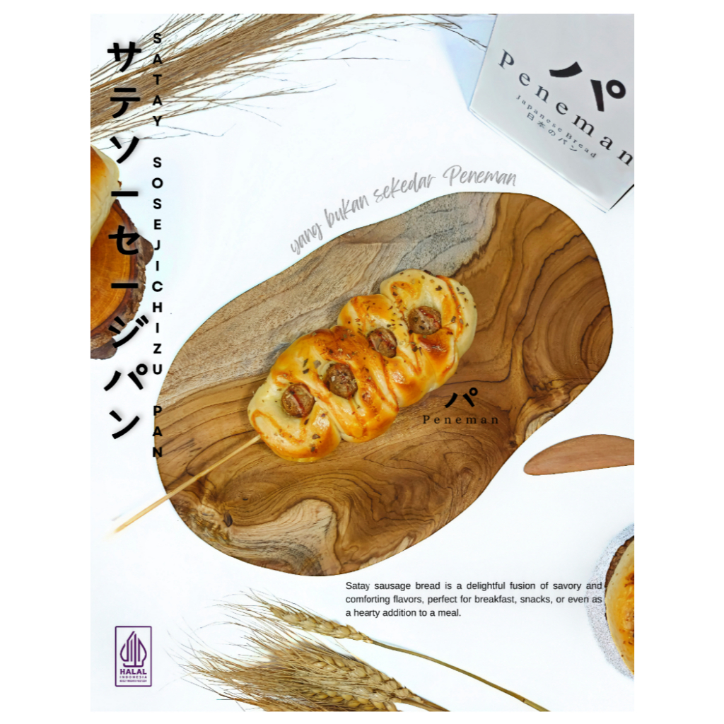 Jual Sausage Bread Peneman | Satay Sosejichizu Pan | Roti Manis Sosis ...
