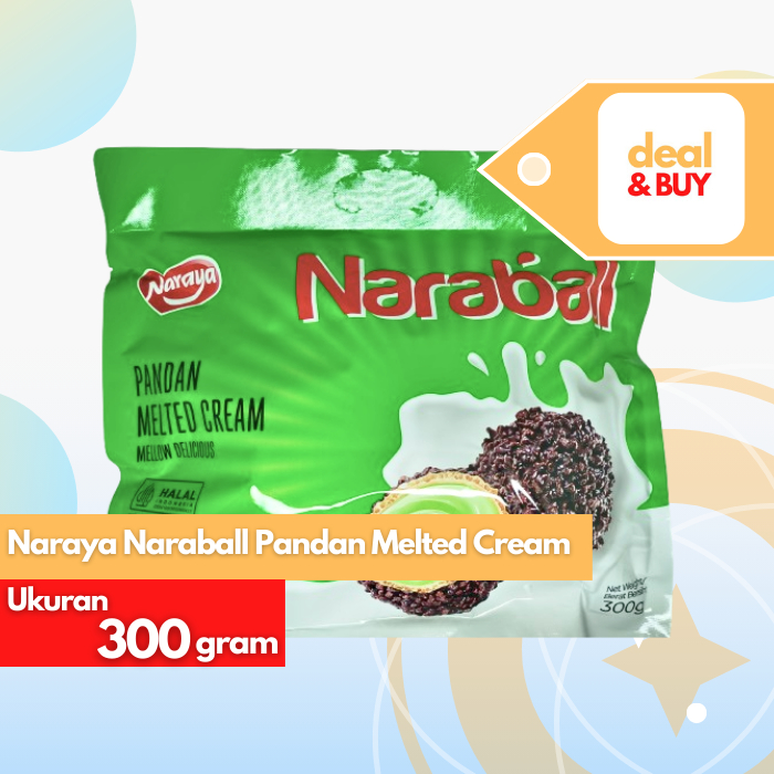 Jual Naraya Naraball Pandan/ Wafer Salut Kukis Rasa Pandan 300g ...