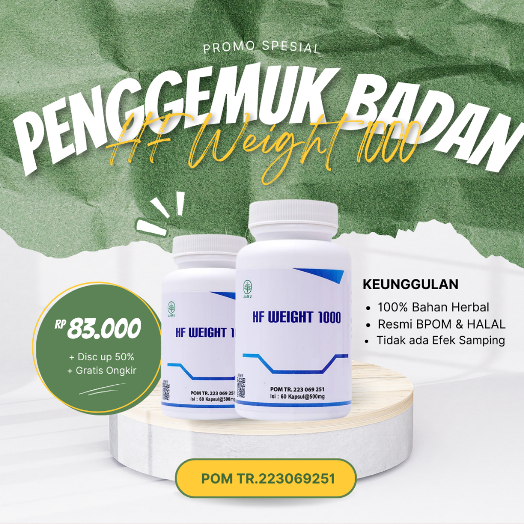 Jual Penggemuk Badan | Obat Gemuk Ampuh | HF Weight 1000 | Penambah ...