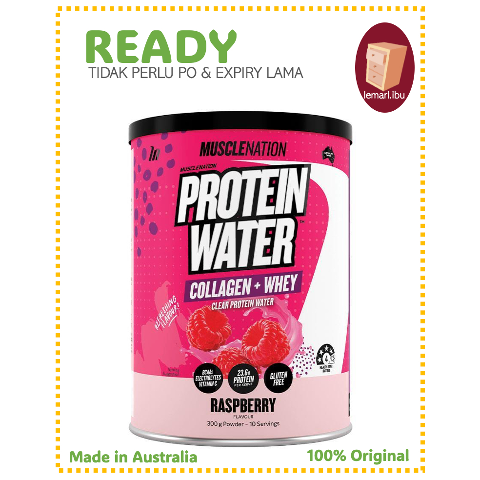 Jual MUSCLENATION Muscle Nation Protein Water Raspberry 300g BEST ...