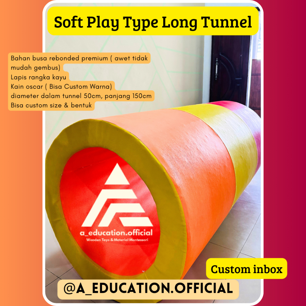 Jual Soft play tunnel only Type Long Tunnel TANPA TATAKAN KHUSUS TABUNG ...