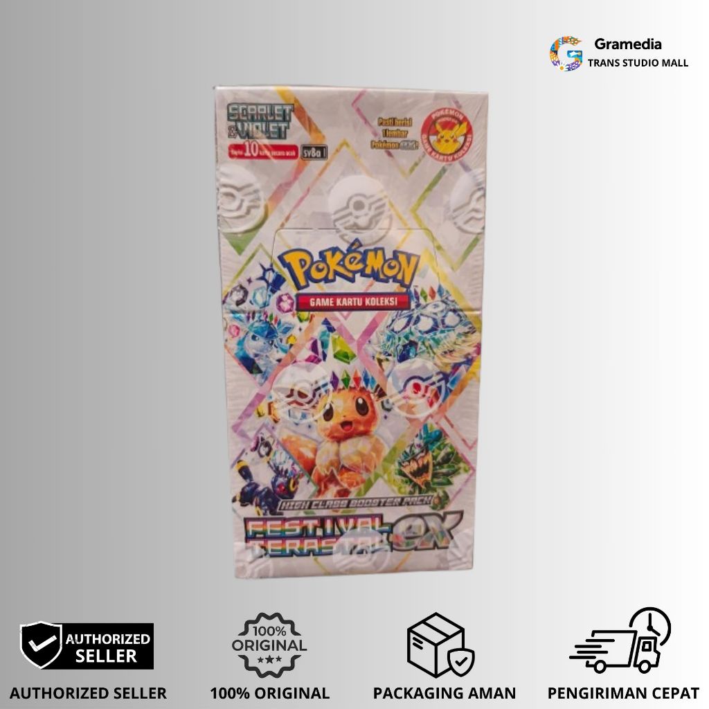 Jual Gramedia Bandung TSM - Pokemon Game Kartu Koleksi Box Festival Terastal SV8A | Shopee Indonesia